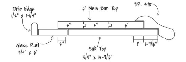 Bar Top Dimensions - Hardwoods Incorporated