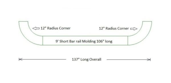 Build a bigger home bar with 9′ short bar rail molding! - Hardwoods ...