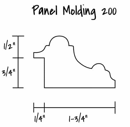 Bar Front Panel Molding | Panel Molding 200 | Hardwoods Inc ...