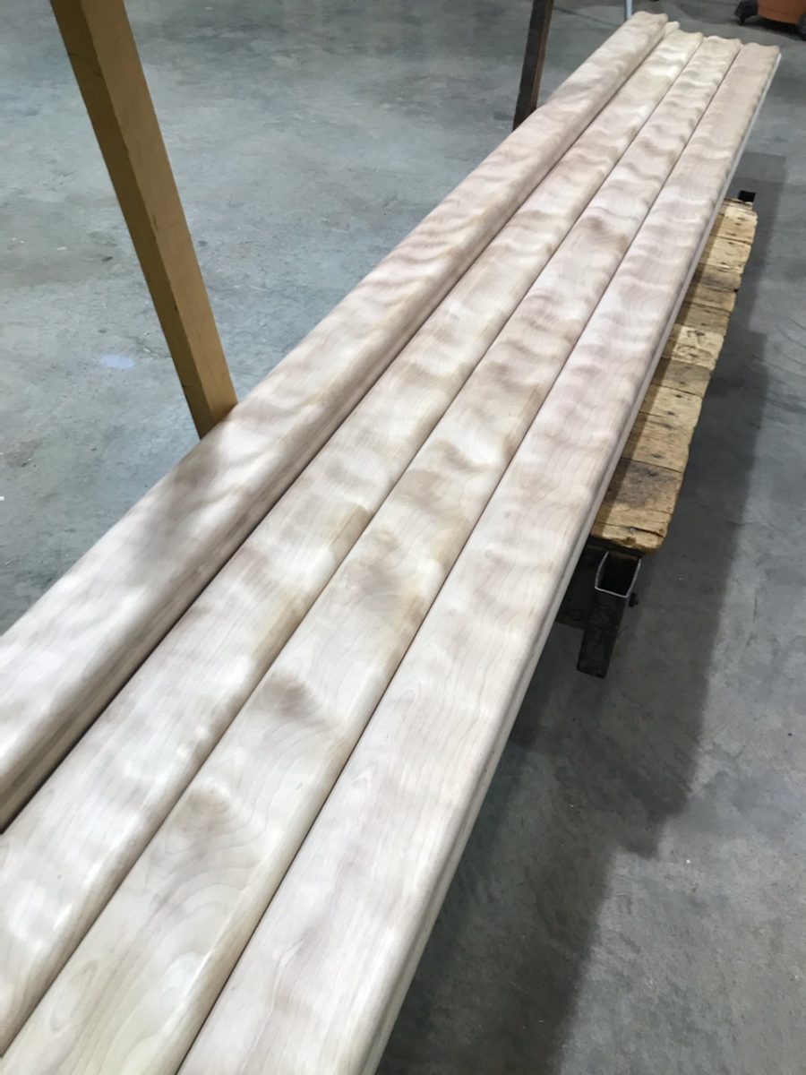 BR475 Curly Birch Bar Rail Molding - Hardwoods Incorporated